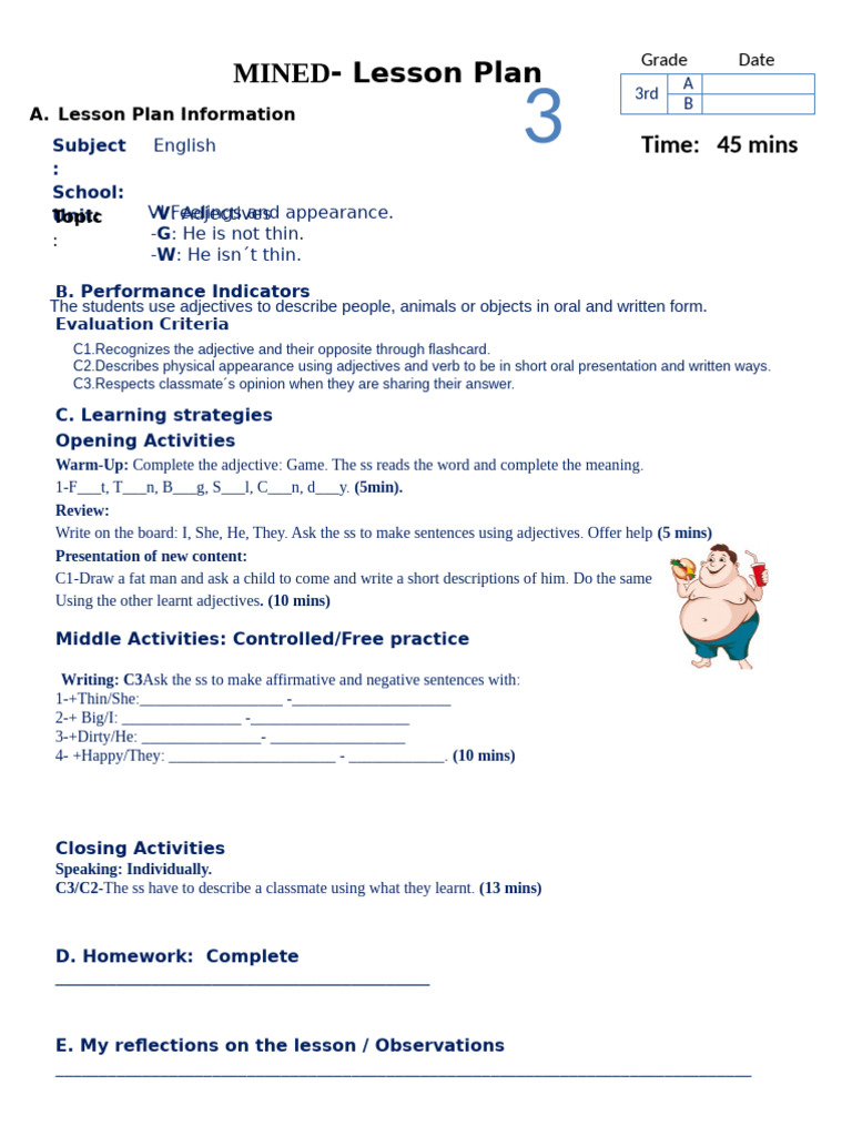 ADjectives I Am Not 03 2025 Evaluation | PDF | Lesson Plan | Human ...