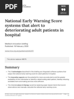 MEWS Guidelines for Patient Monitoring | PDF | Patient | Blood Pressure