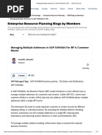 Maintain Multiple Addresses in A Supplier Master in SAP S4 Hana | PDF ...