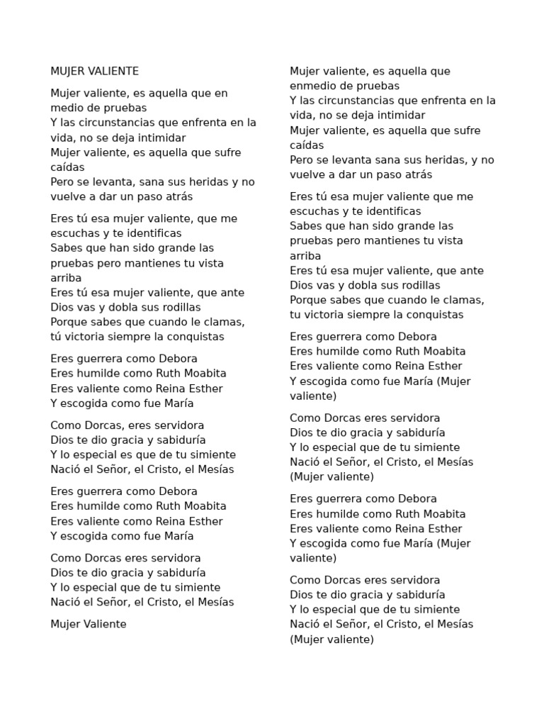 Mujer Valiente: Fuerza y Fe | PDF