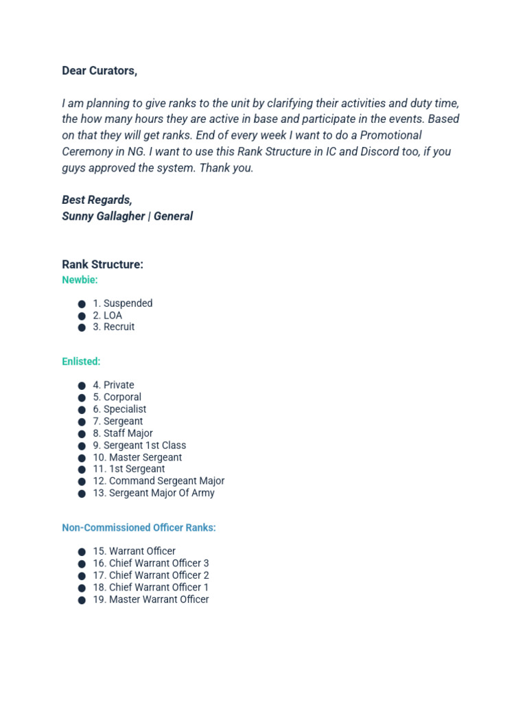 Rank Structure For NG | PDF
