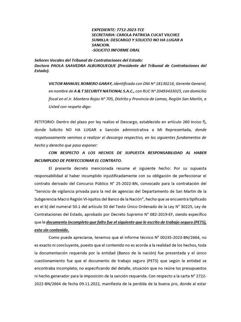 Descargo Banco de La Nacion | PDF | Regulación | Ley común