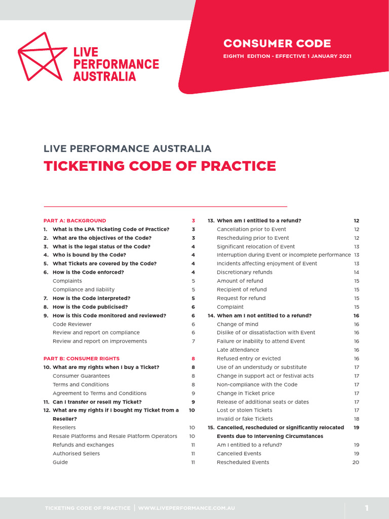 LPA Ticketing Code Consumer Code 8th Edition FINAL | PDF | Justice ...