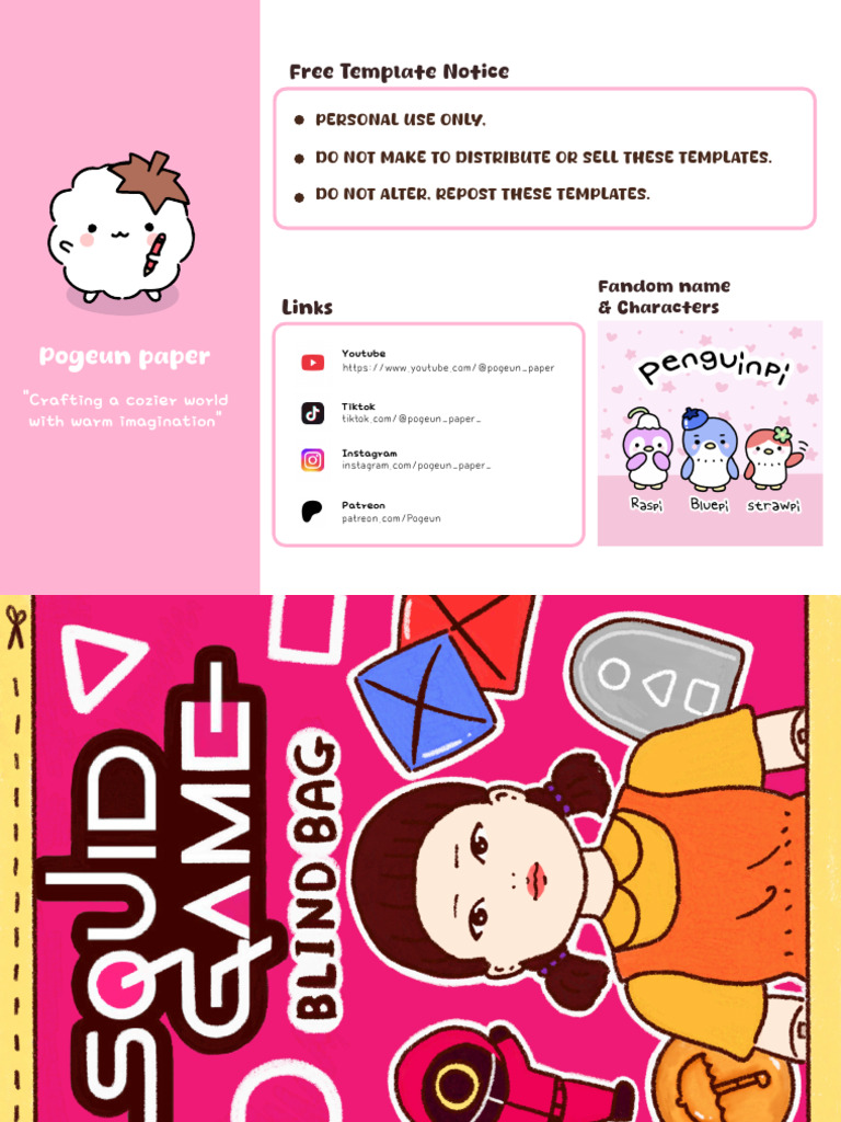 Pogeun Paper Blind Bag Templates | PDF