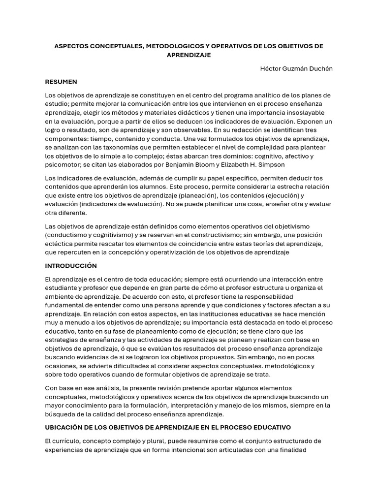 Aspectos Conceptuales y Metodologicos y Operativos de Los Objetivos de ...