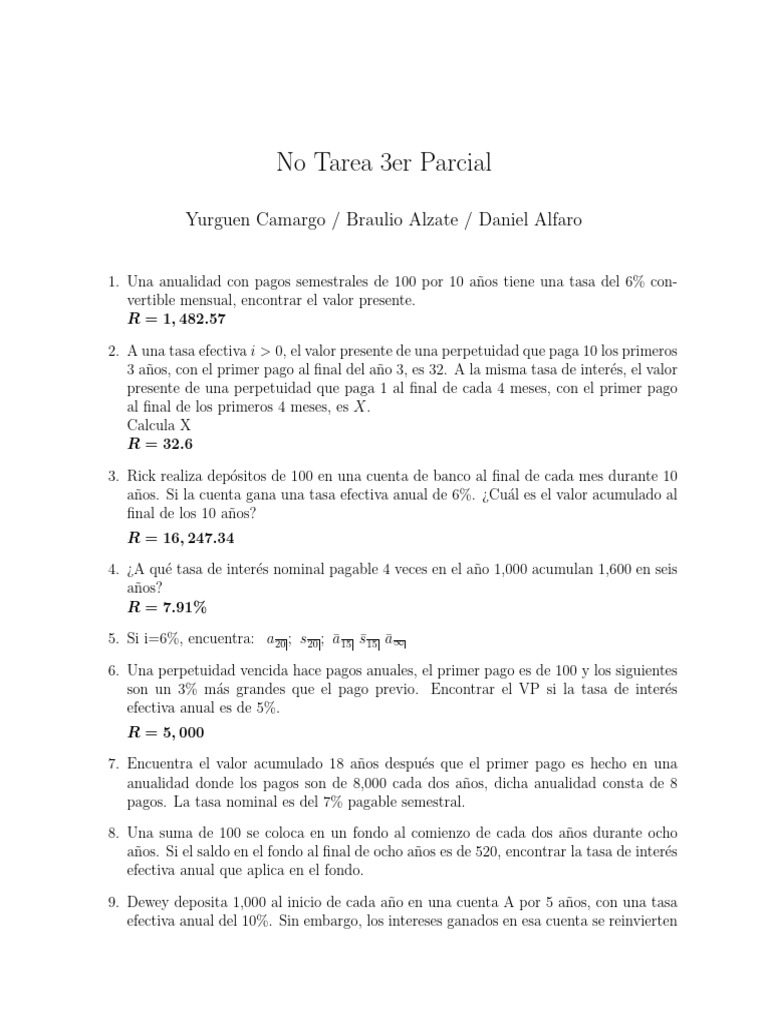 No Tarea 3er Parcial 2025 2 | PDF | Dinero | Economias