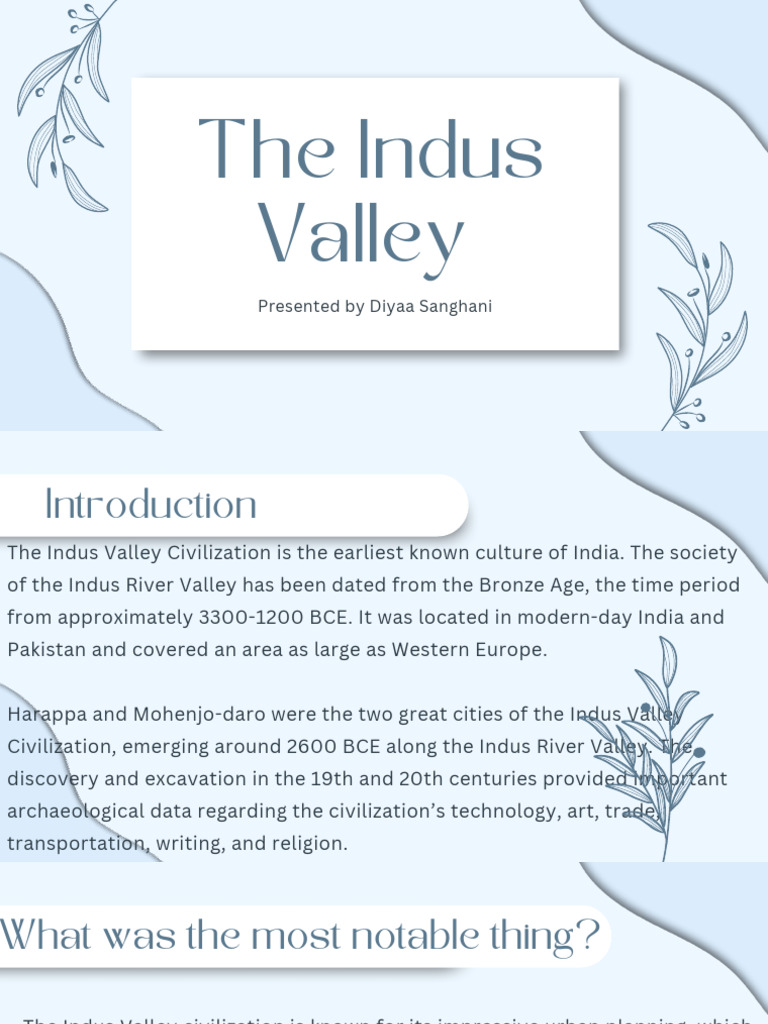 Achievements of the Indus Valley Civilization | PDF