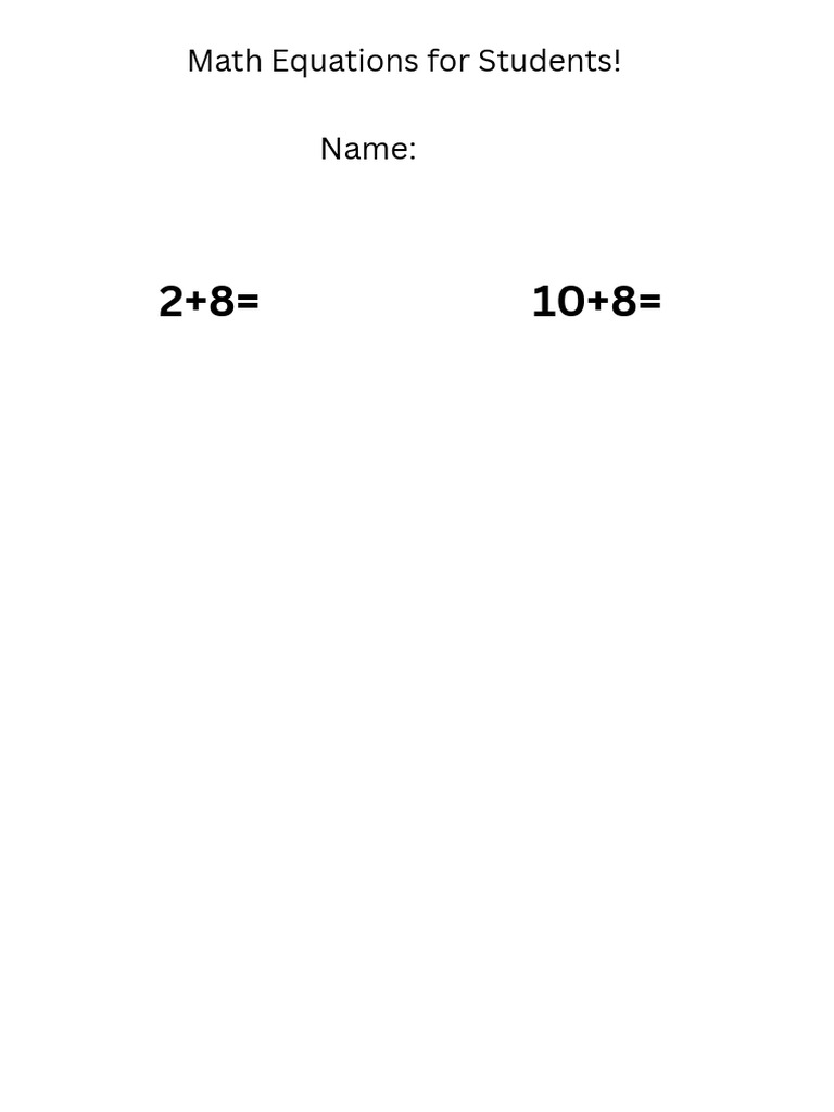 Math Equations For Students! | PDF