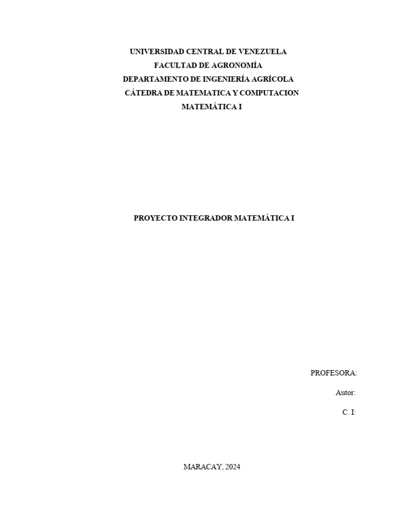 Proyecto Matematica UCV Aragua | PDF | Función (Matemáticas) | Derivado