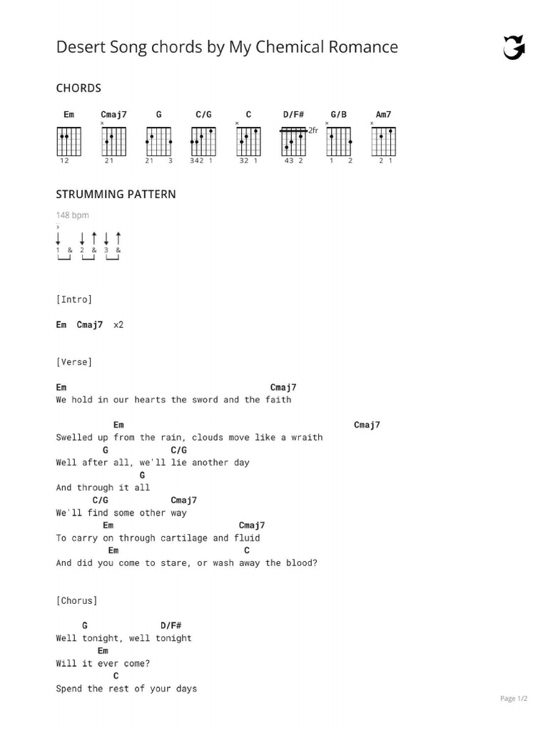 Desert Song Chords | PDF