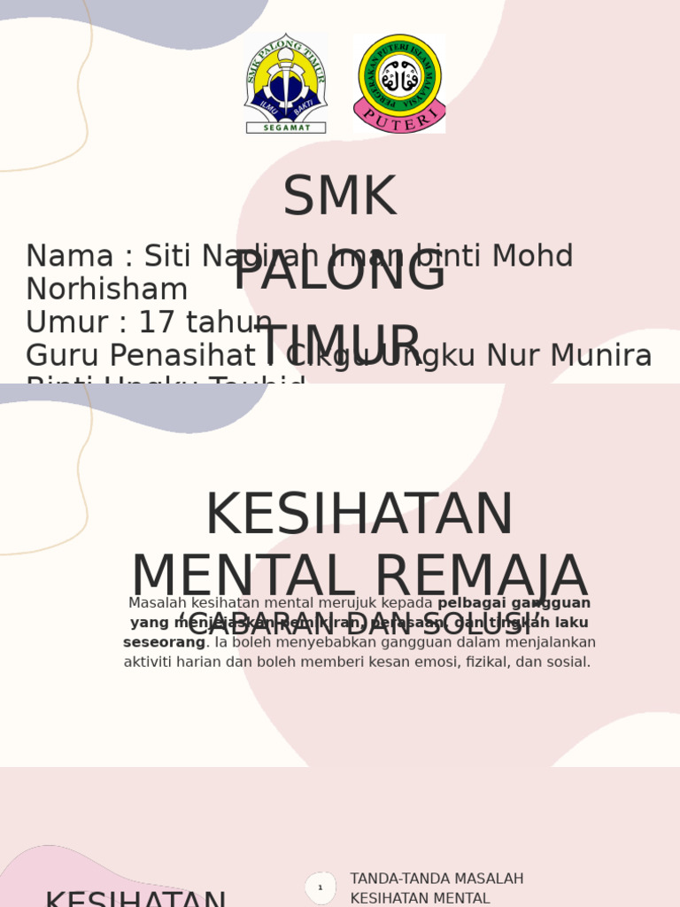 Kesihatan Mental Remaja Cabaran Dan Solusi | PDF