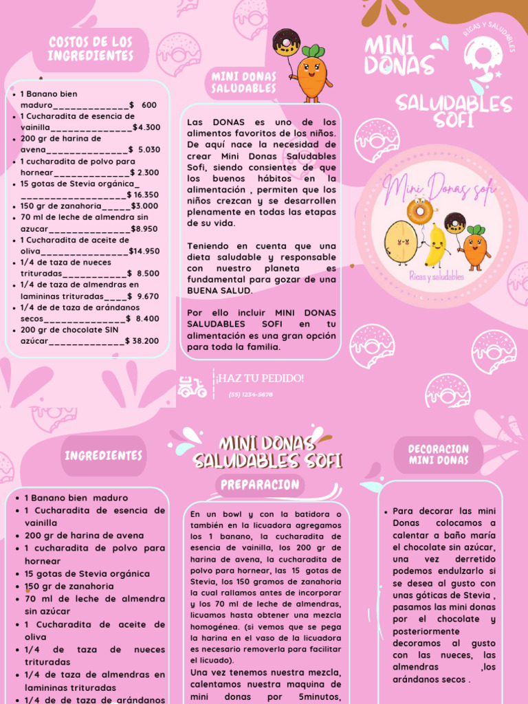 Folleto Mini Donas Saludables Maria Sofia Saavedra Baquero 2a | PDF ...