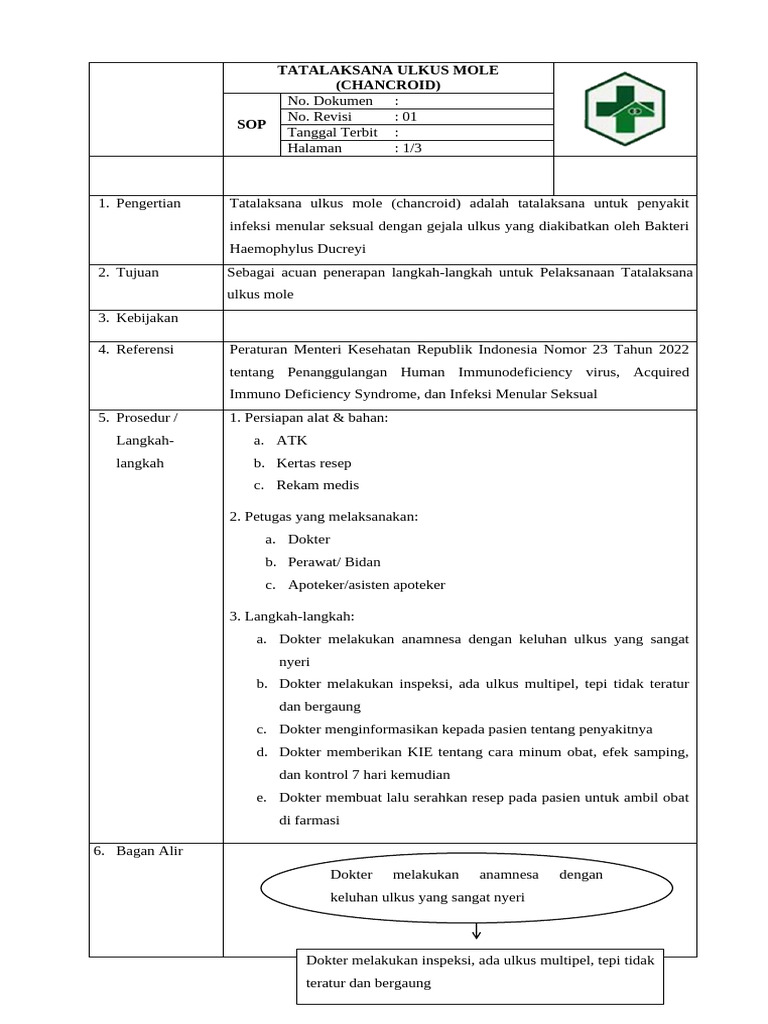 Tatalaksana Ulkus Mole (Chancroid) SOP | PDF