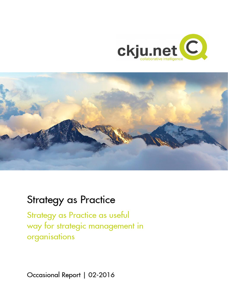 16 02 Strategy As Practice Uselfway For Startegic Management | PDF ...