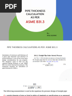 Pipe Thickness Calculations As Per Asme B31.3 | PDF | Pipe (Fluid Conveyance) | Welding