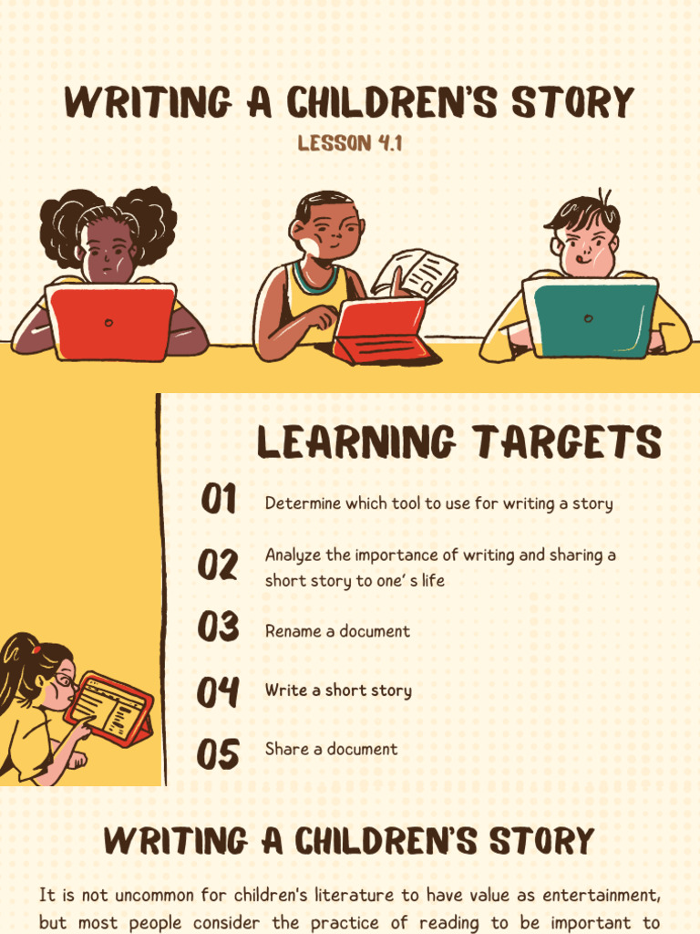 Lesson 4 1 Writing A Children Story | PDF | Microsoft Windows ...