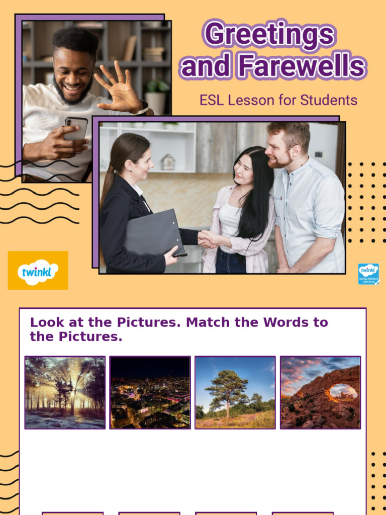 Esl Greetings and Farewells Adults 16 Jul25 | PDF