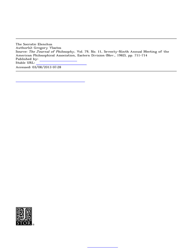 Socratic Elenchus: A Philosophical Method | PDF | Socrates | Logic