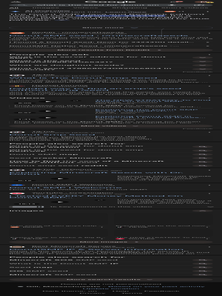 What Is The Seed For Donut SMP - Google Search | PDF