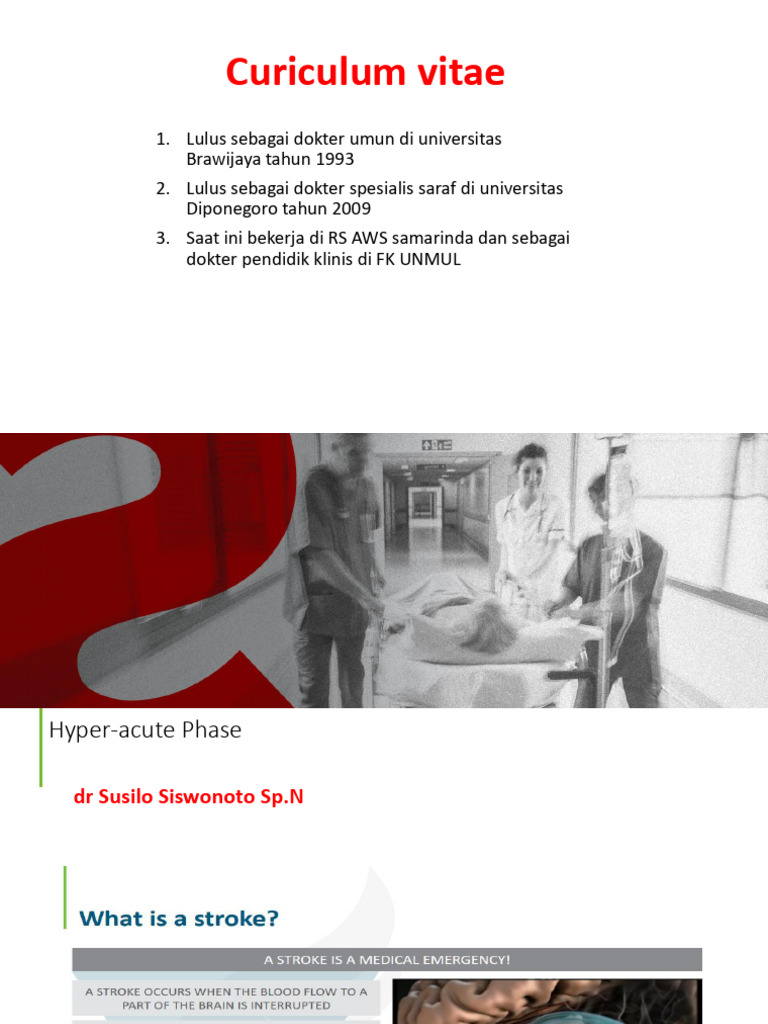 Hyper-Acute Phase DR Susilo | PDF | Ischemia | Stroke