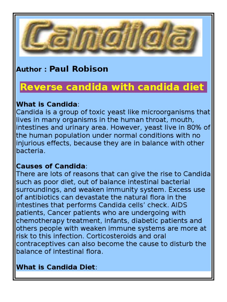 Reverse Candida With Candida Diet: Paul Robison | PDF | Irritable Bowel ...