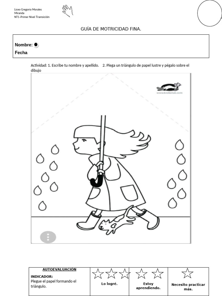 Guía de Motricidad Fina para NT1 | PDF