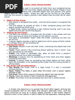 10 Balls Billiard Rules | PDF | Cue Sports | Individual Sports