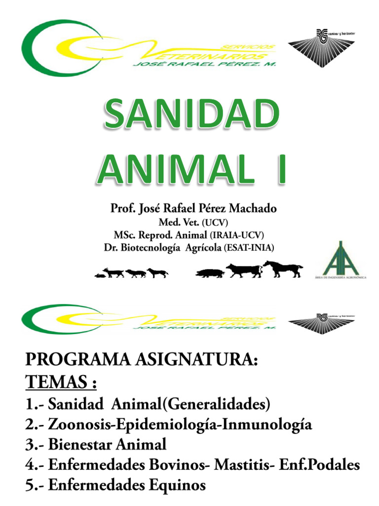 Sanidad Animal 1 Clase 1-2-3 Ultima - 053412 | PDF | Sistema inmune ...