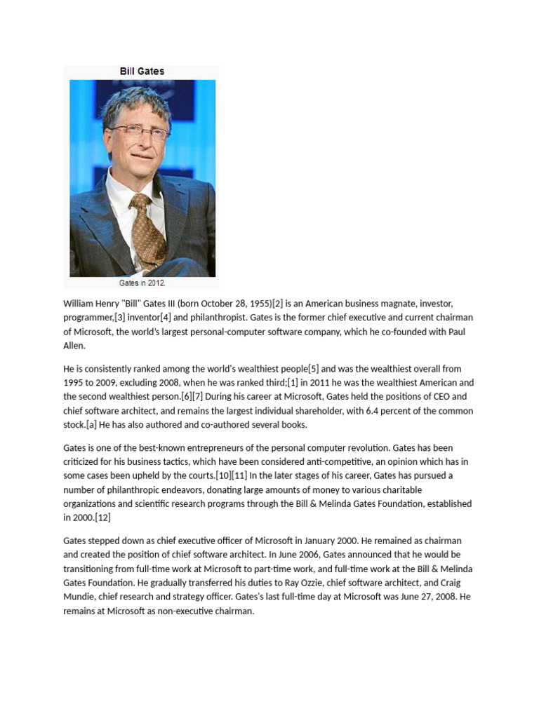 Bill Gates | PDF