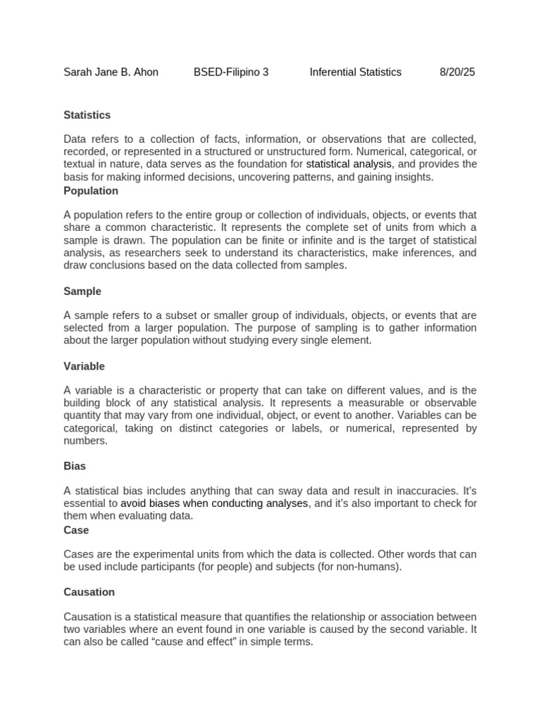 Inferential Statistics | PDF | Statistics | Standard Score