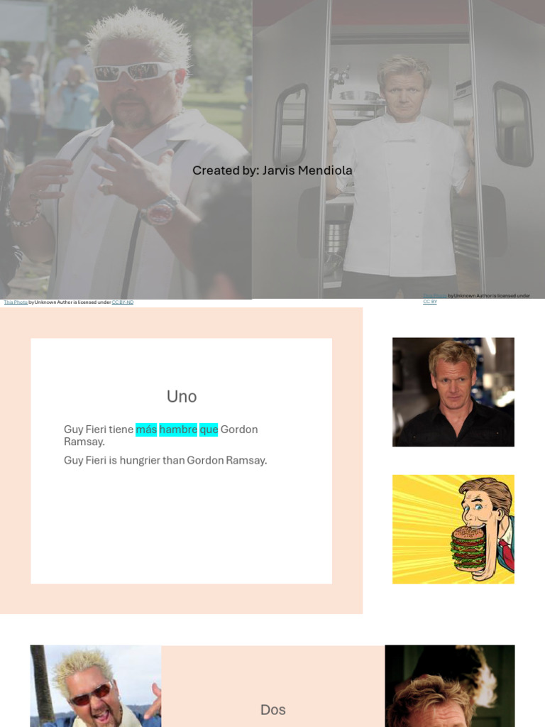 Spanish Comparisons Project: Guy Fieri & Gordon Ramsay: Created By ...