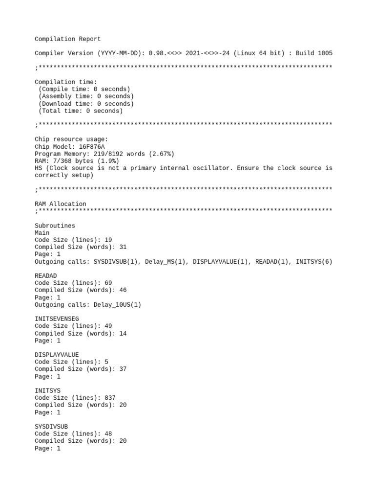 16F876 ADC - Report | PDF