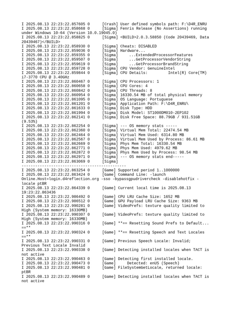 Fenris Debug-1 | PDF | Operating System | Central Processing Unit