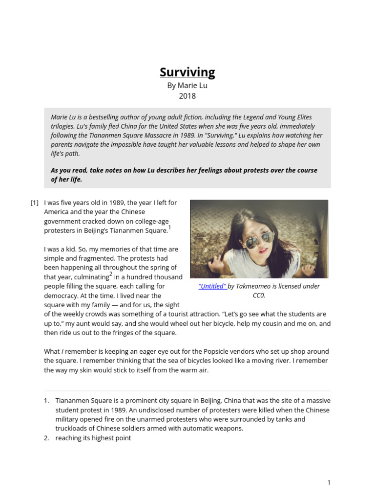 Lessons from Surviving by Marie Lu | PDF | Mardi Gras | Iraq War
