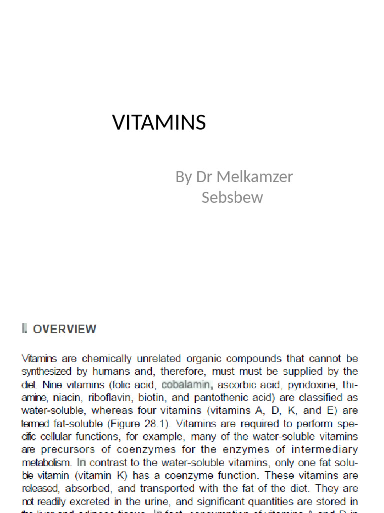 Vitamins | PDF