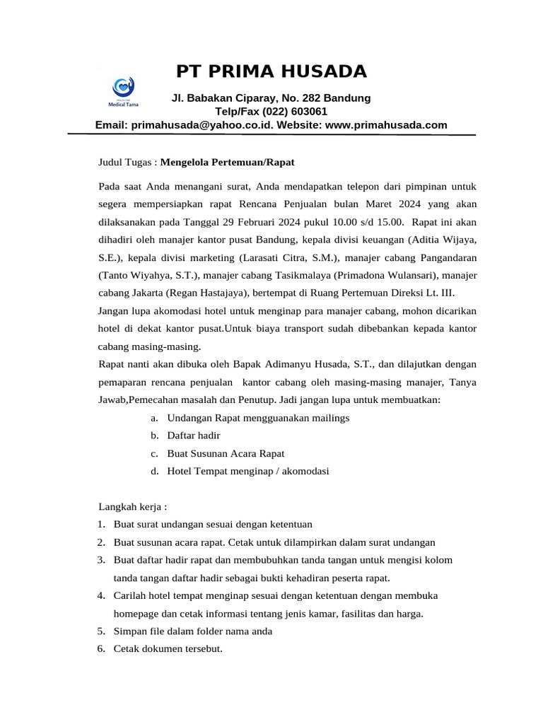 PT Prima Husada | PDF