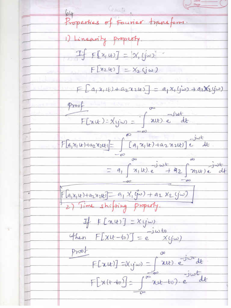 Fourier Transform Properties Pdf