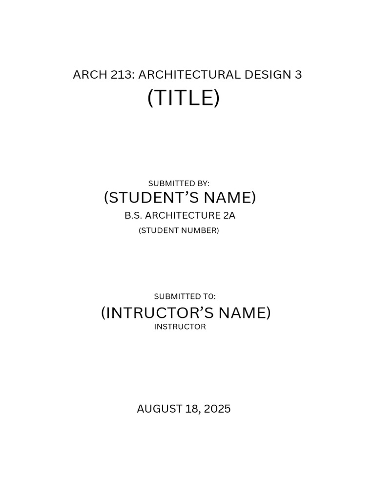 Title Page Format | PDF
