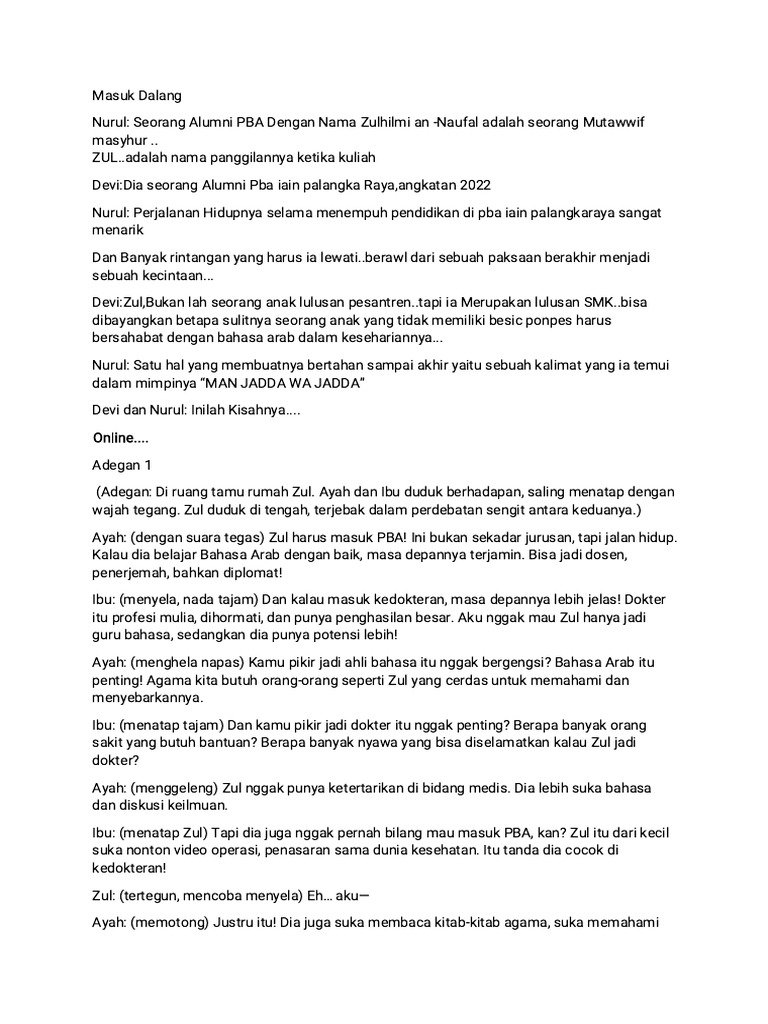 Draf - Naskah - Videografi (1) Beserta Terjemahannya Bagian Kampus-2 | PDF