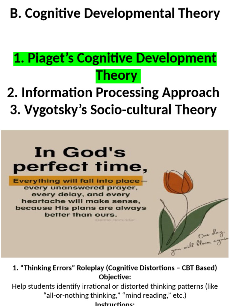 Cognitive Development Theories Overview | PDF | Cognitive Development ...