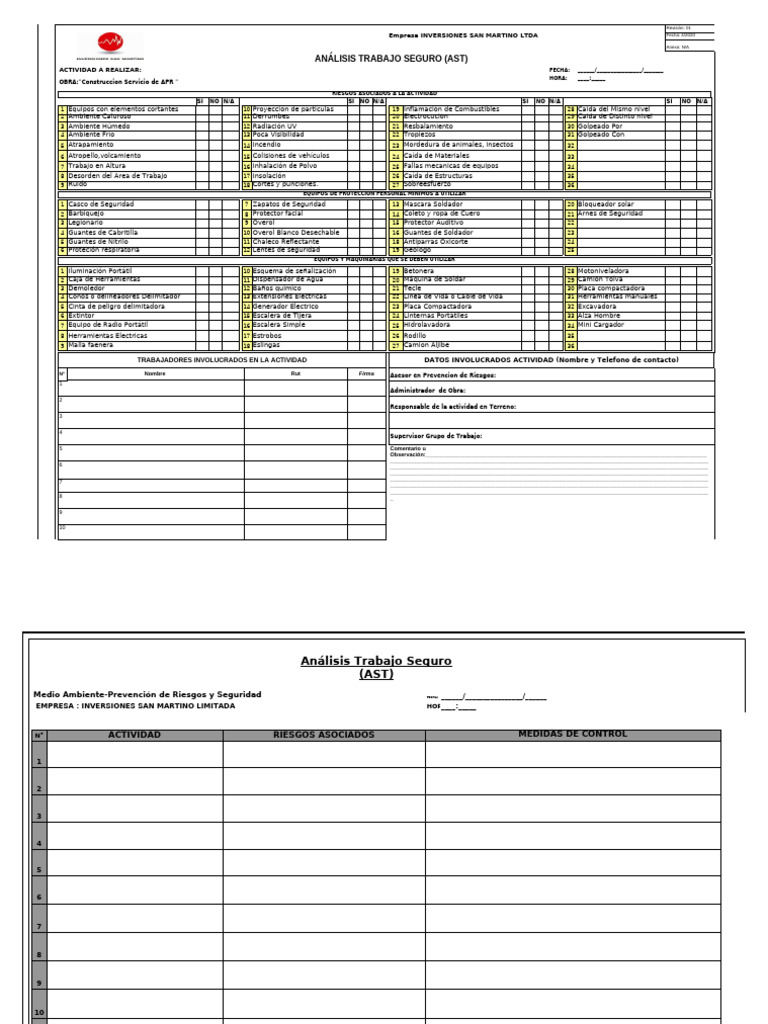 AST Formato San Martino Tucapel | PDF