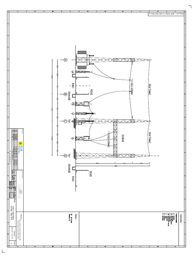 AEP-PIM2!1!100-004 RC 150kV Subsation-Section View B-B 040524 | PDF