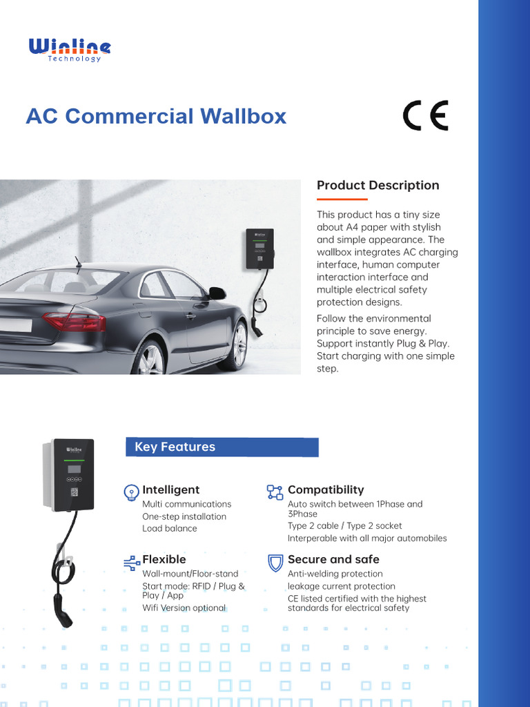 22kW AC Business Series Wallbox | PDF | Power Supply | Electrical Connector