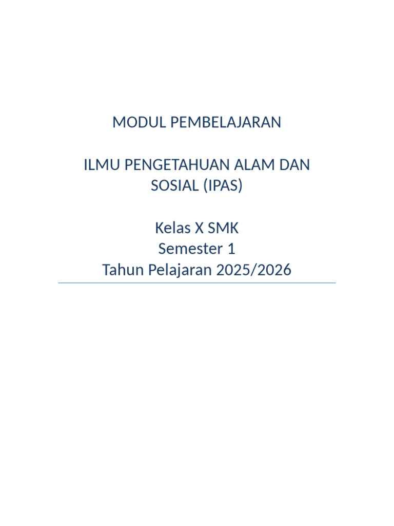 Soal IPAS Kelas 10 Semester 1 | PDF