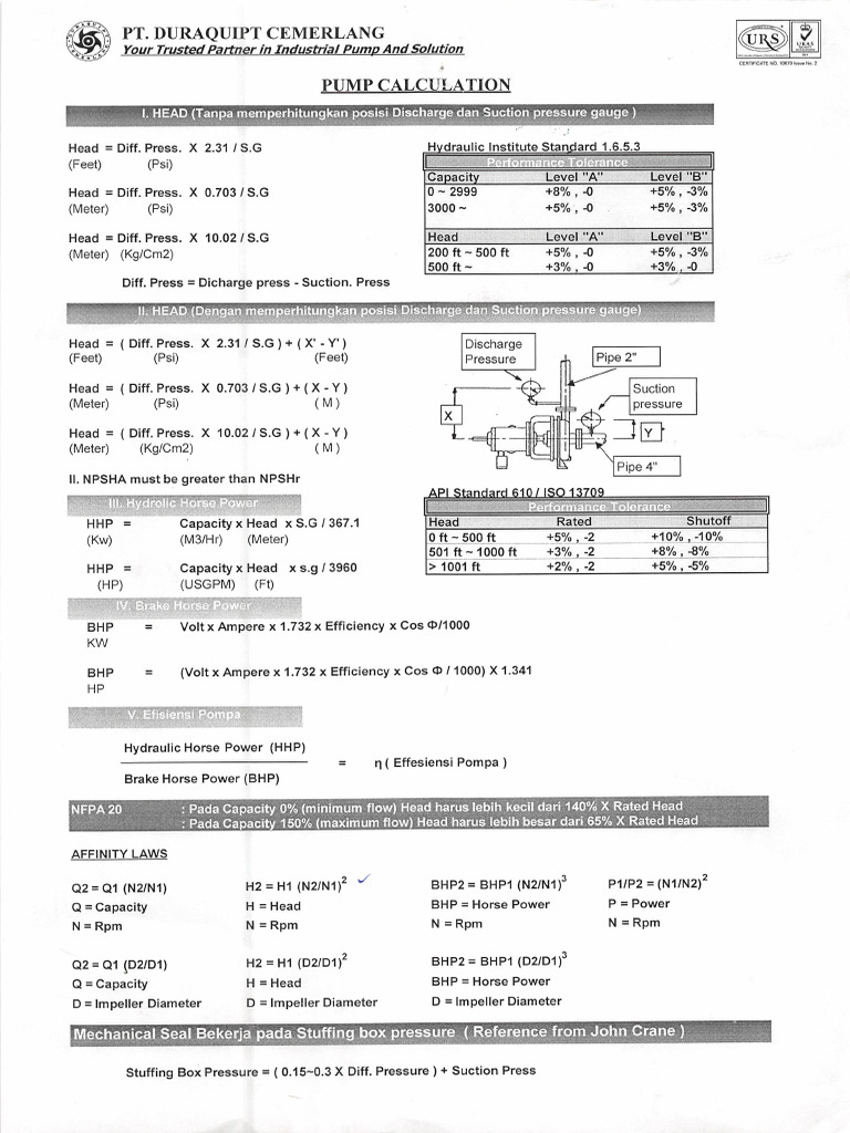 Pump Calc | PDF