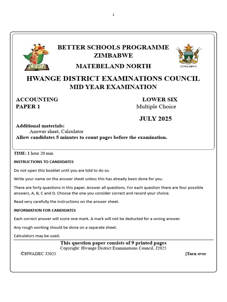 Form 5 Accounting p1 | PDF | Debits And Credits | Depreciation