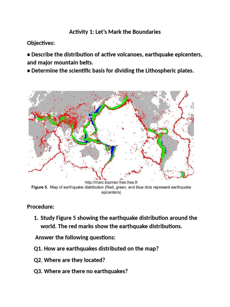 Activity 1 Let's Mark The Boundaries | PDF