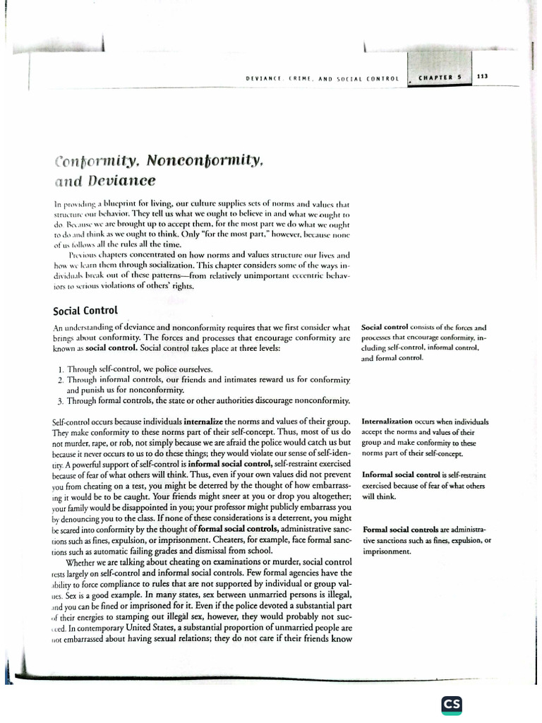 Social Conformity and Deviance | PDF