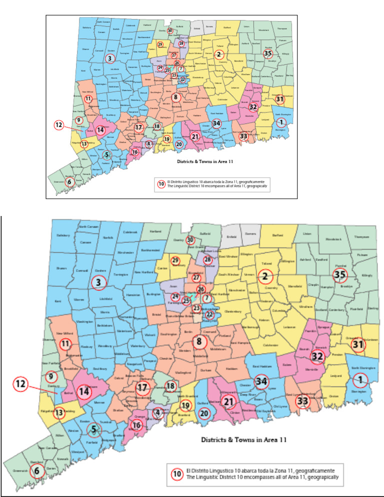 A11 Map-Districts & Towns 6-13-24 | PDF | Connecticut