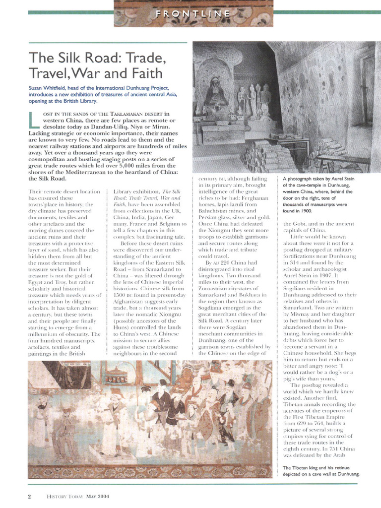 The Silk Road Trade Travel War | PDF